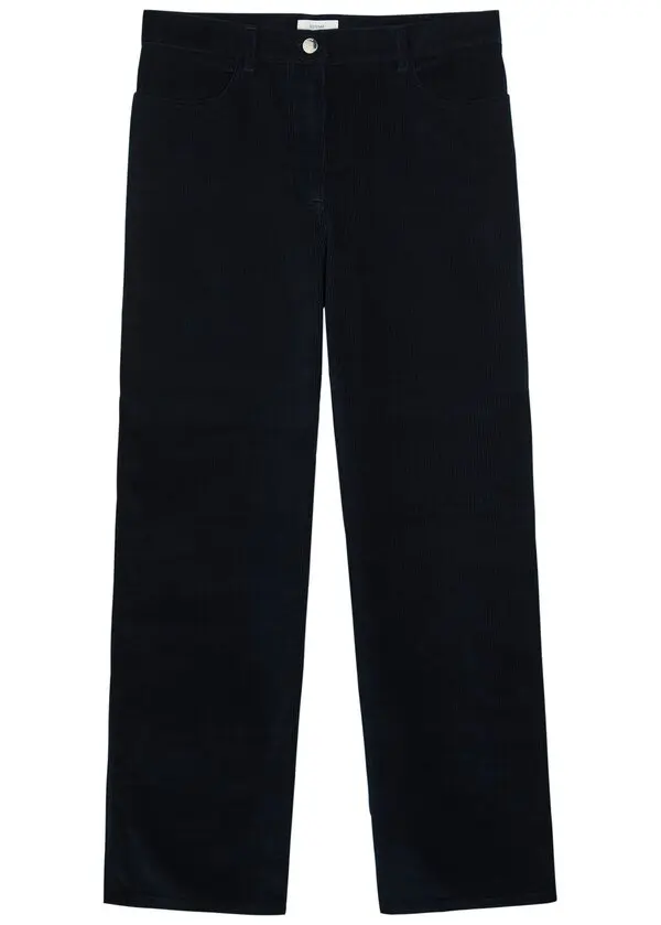 TOTEME Straight-leg Corduroy Trousers - Navy