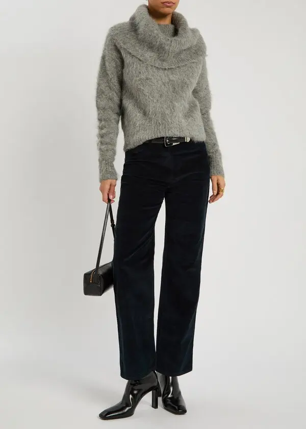 TOTEME Straight-leg Corduroy Trousers - Navy