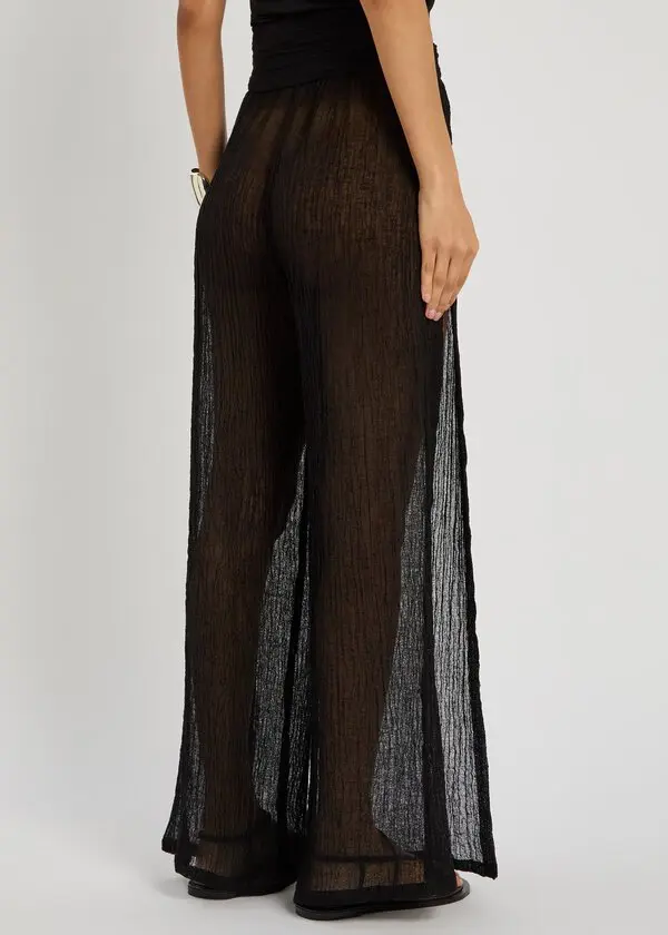 Lisa Marie Fernandez Open Side Linen-blend Trousers