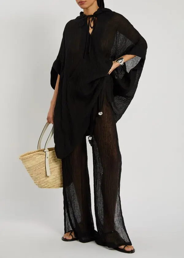Lisa Marie Fernandez Open Side Linen-blend Trousers