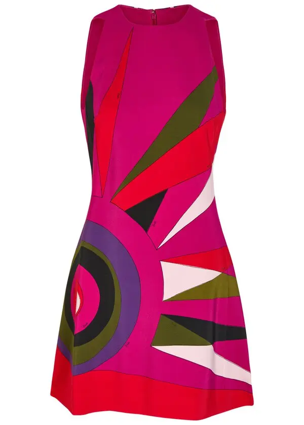 Emilio Pucci Printed Cady Mini Dress - Multicoloured 1