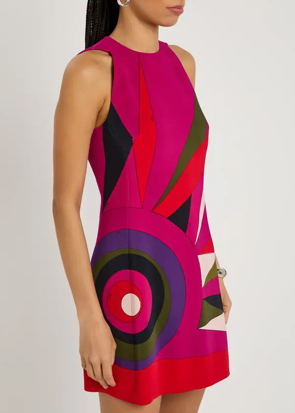 Emilio Pucci Printed Cady Mini Dress - Multicoloured 1