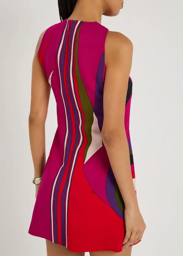 Emilio Pucci Printed Cady Mini Dress - Multicoloured 1