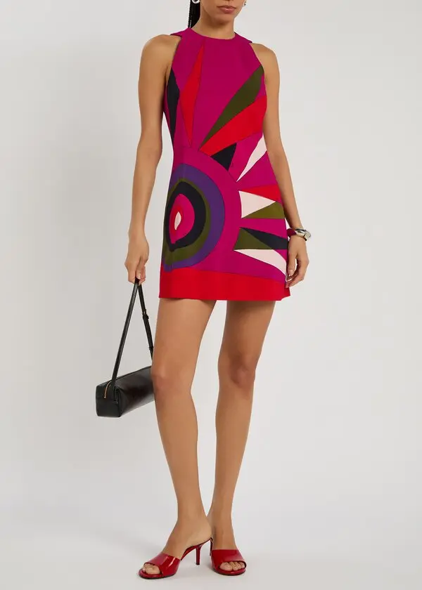 Emilio Pucci Printed Cady Mini Dress - Multicoloured 1