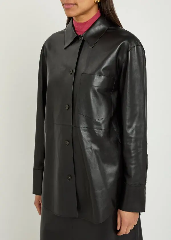 JOSEPH Penna Leather Jacket - Black