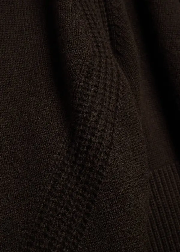 JOSEPH Lotus Roll-neck Cashmere Jumper - Brown