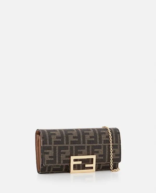 Fendi Jacquard Continental Handbag