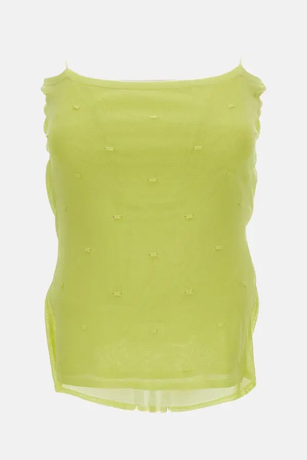 Jacquemus Plumed Knit Top - Verde