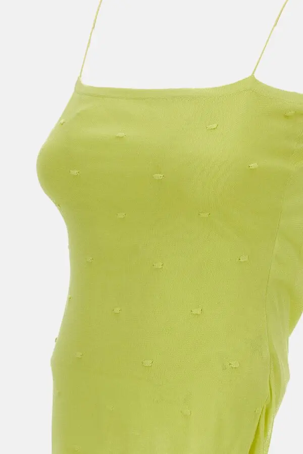 Jacquemus Plumed Knit Top - Verde