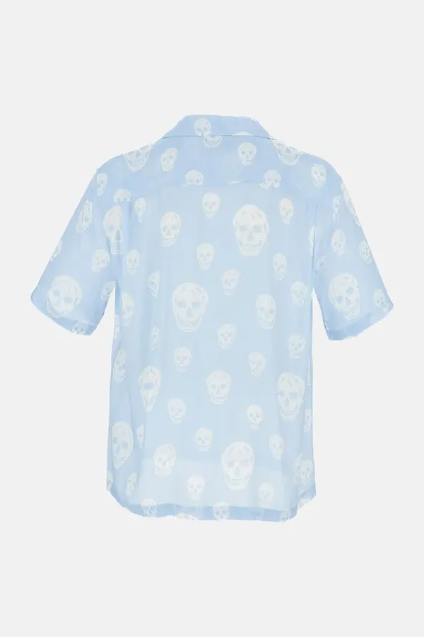 Alexander McQueen Camicia Stampa Hawaiana - Azzurro