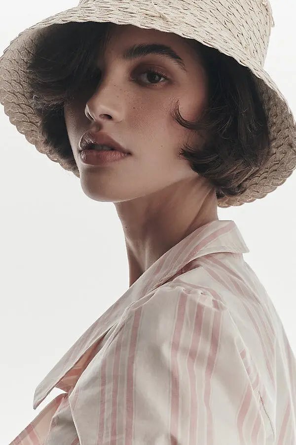 San Diego Hat Rosie Straw Bucket Hat - Natural