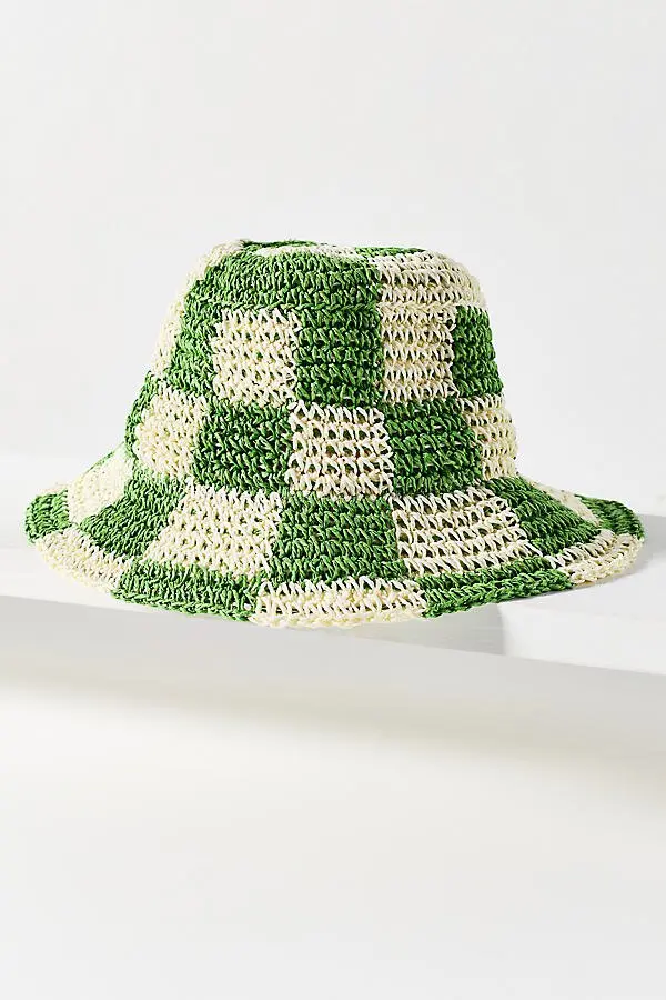 WYETH Sadie Crochet Bucket Hat - Natural Lime