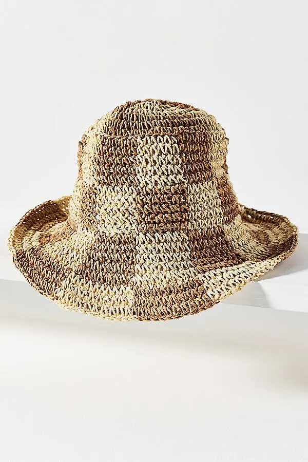 WYETH Sadie Crochet Bucket Hat - Natural Tan