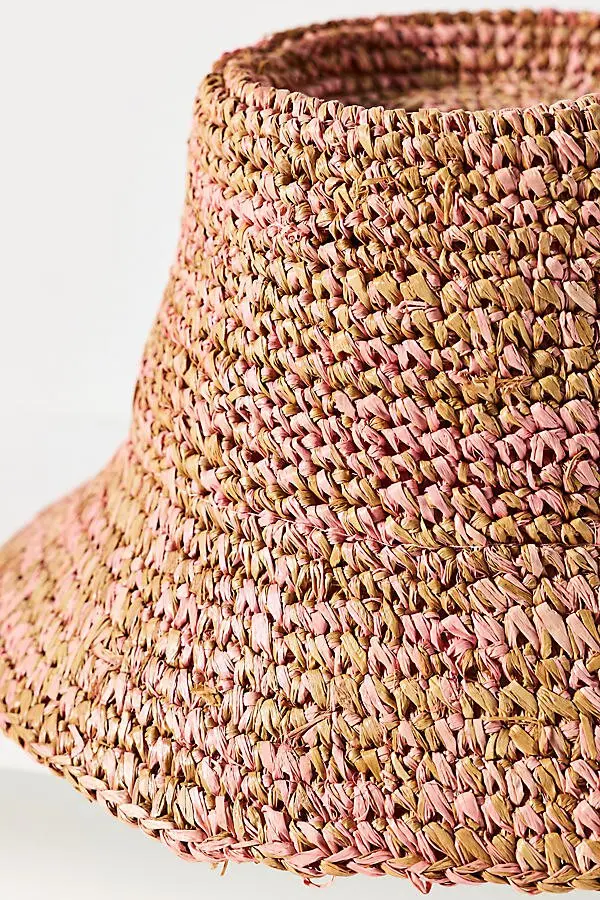 WYETH Lolo Straw Bucket Hat - Pink