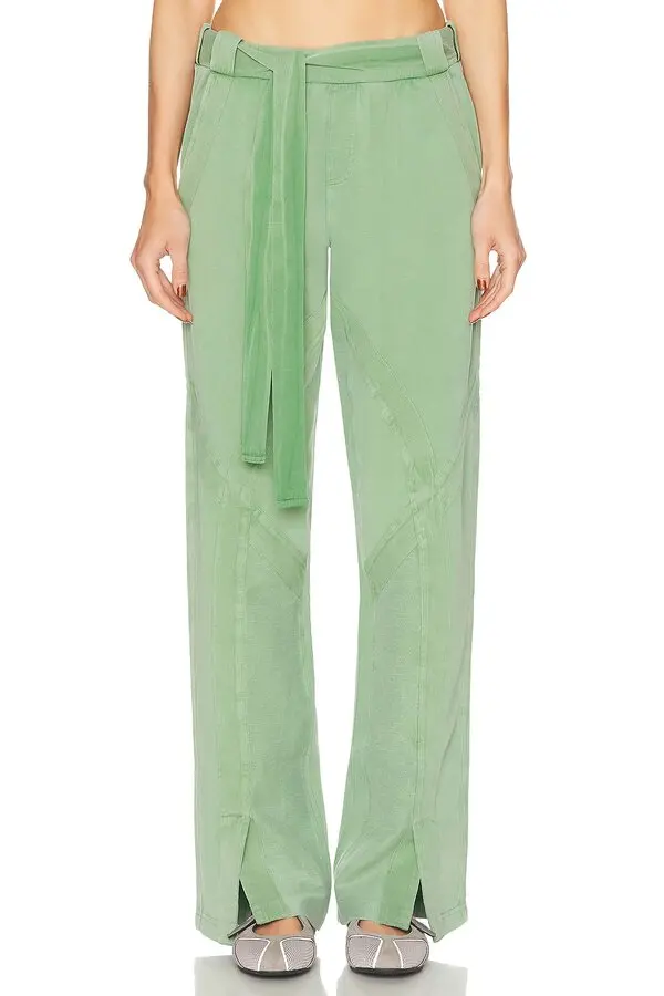 Attico Long Sweatpant - Light Green