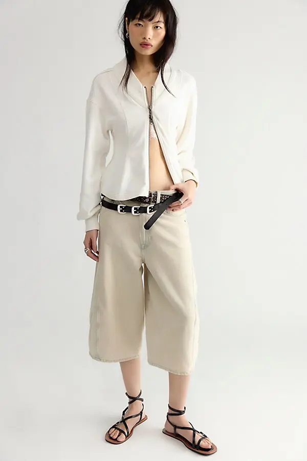 Free People Ziggy Zip-up - Clean Ivory