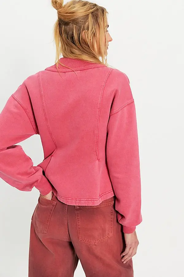 Free People Ziggy Zip-up - Retro Red