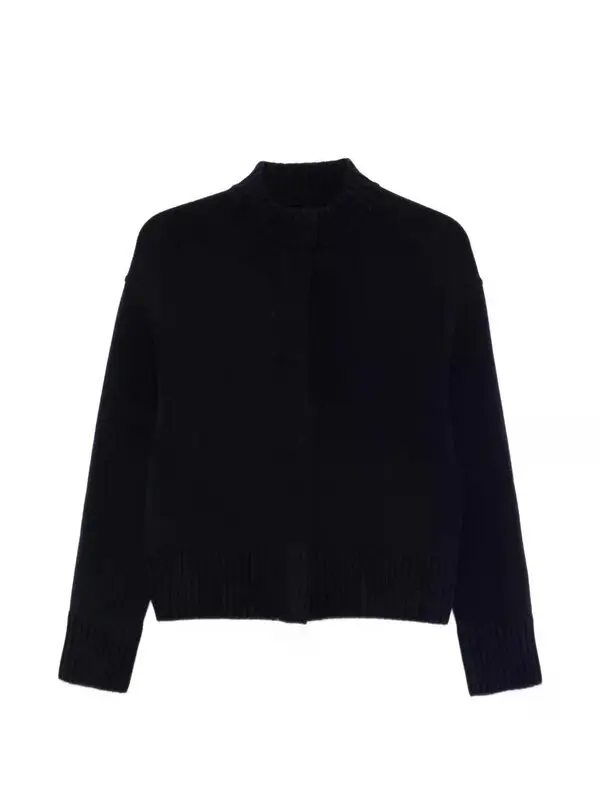 Bruno Manetti Mock-neck Cardigan - Blue