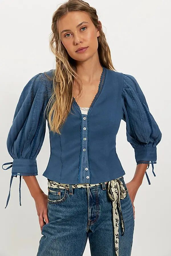Free People Sumner Lace Blouse - Deep Dive