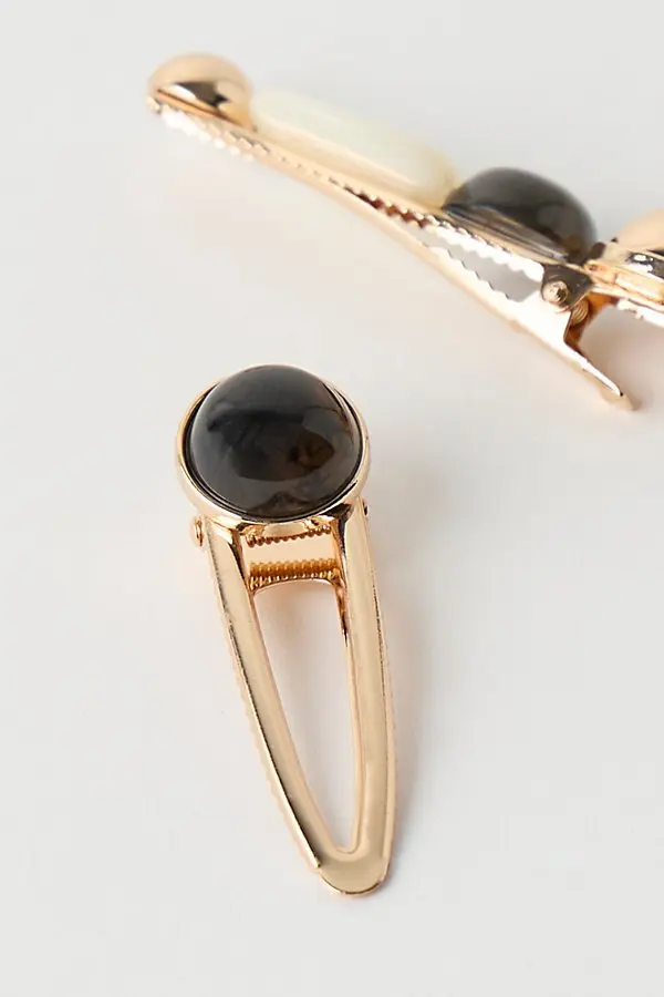 Free People Margot Barrette Set - Black Tones