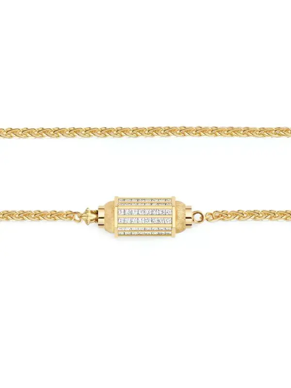 MARIE LICHTENBERG Diamond Barrel Pendant Necklace