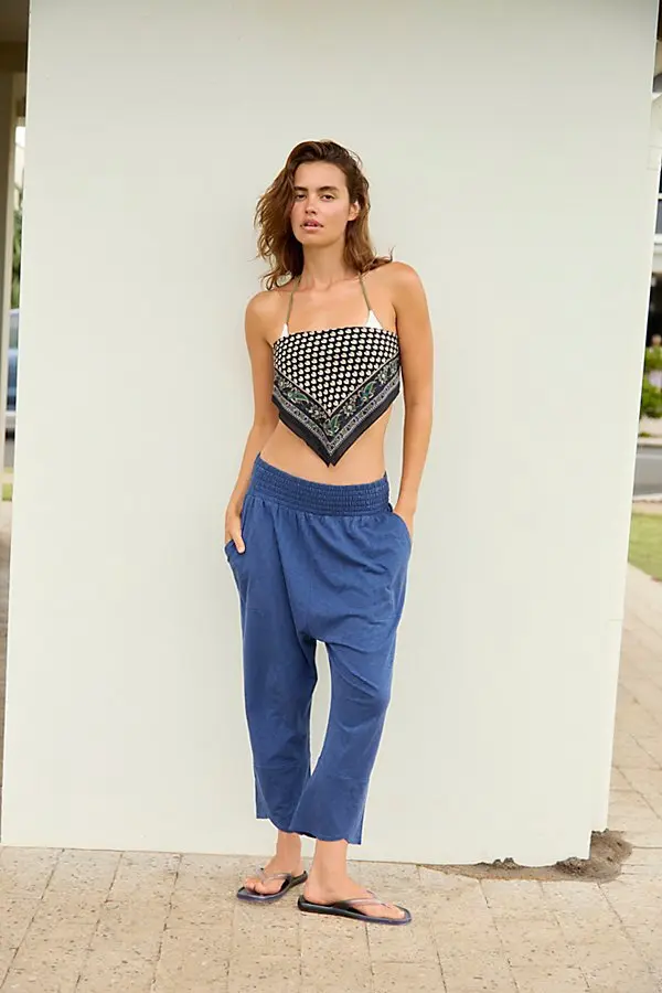 Free People Cotton Harem Pants - Poseidon