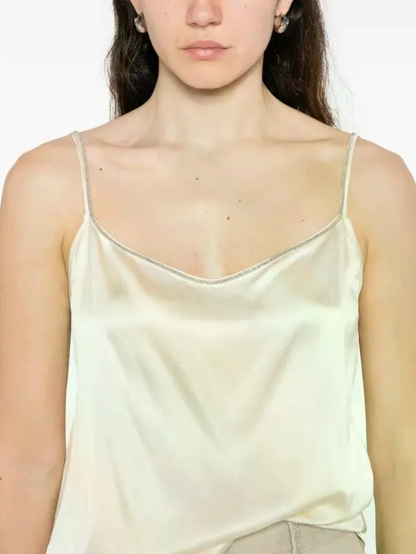 PANICALE Embellished Sleeveless Top - Neutrals