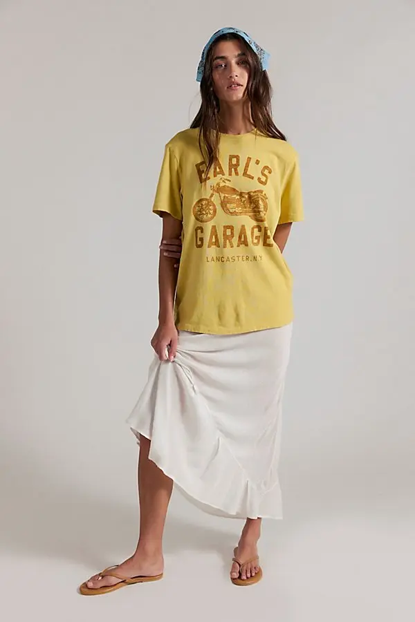 Junk Food Clothing Earls Garage Tee - Citron