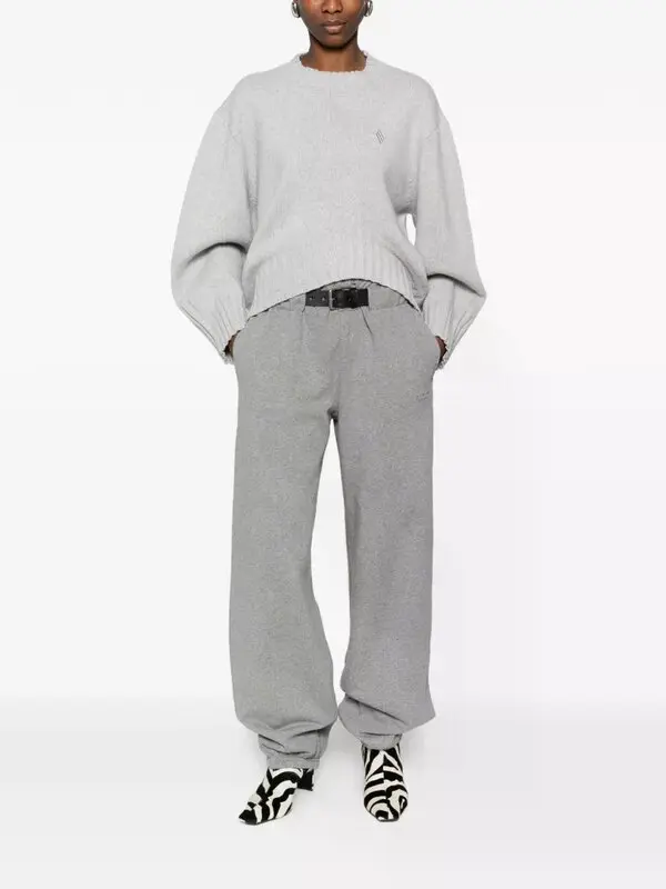 Attico Asymmetric-hem Sweater - Grey