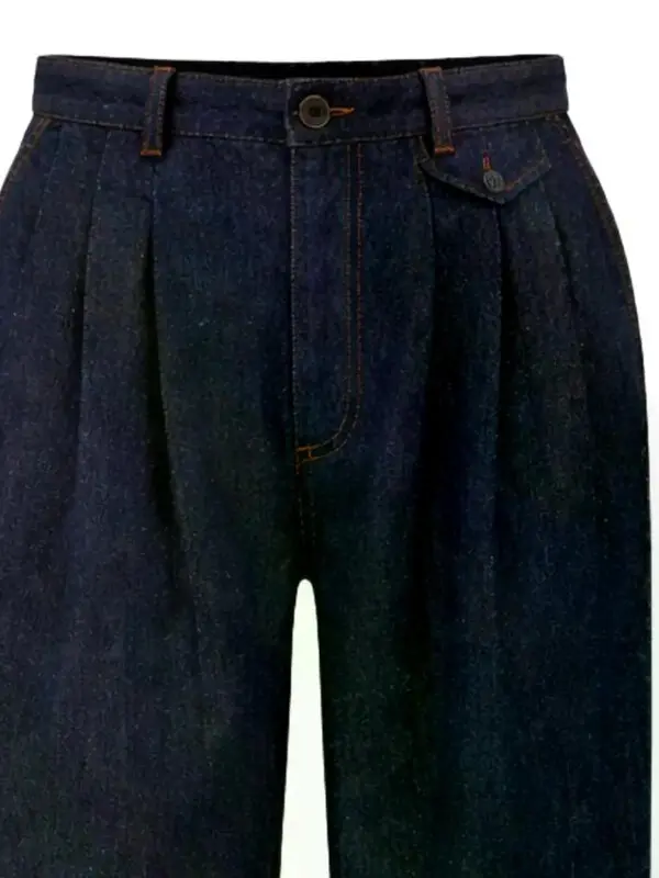 Tibi Triple-pleat Straight-leg Jeans
