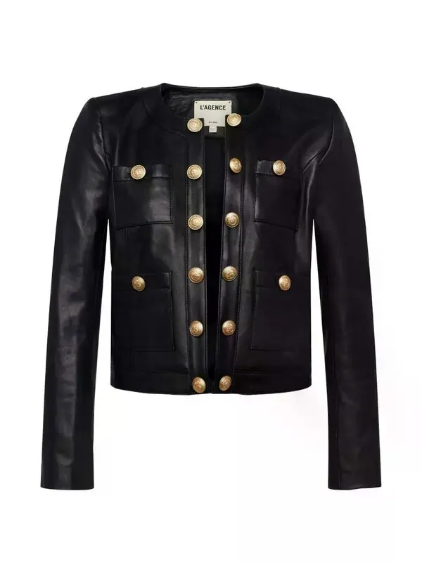 L'Agence Buttoned Patch-pocket Jacket