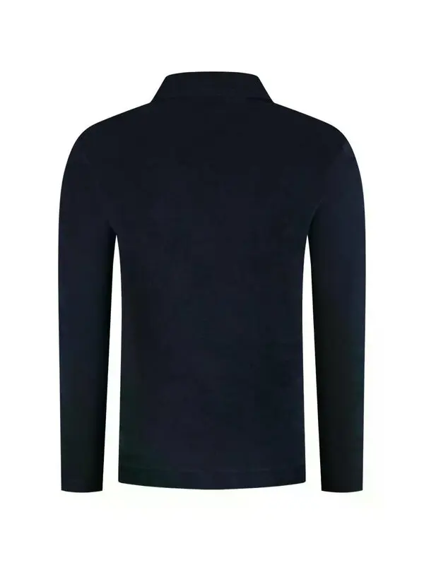 Fedeli V-neck Long-sleeve Polo-collar T-shirt