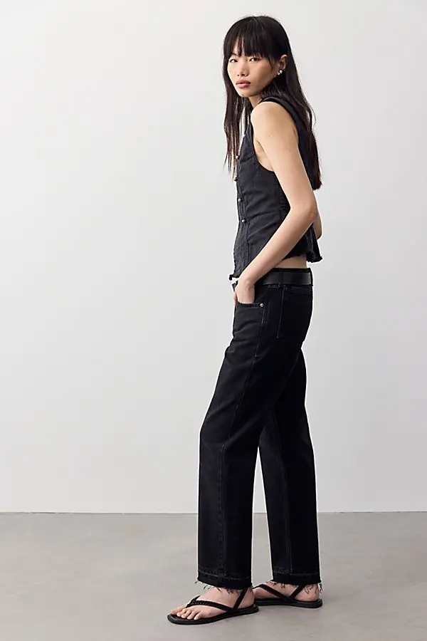 Free People We The Free Up All Hours Slim Jeans - Black
