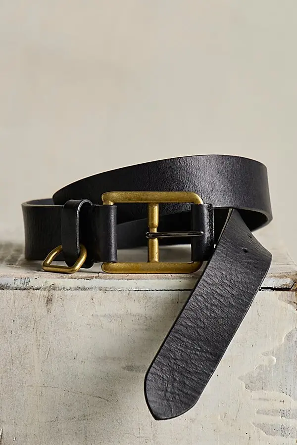 Free People We The Free Brooklyn Leather Belt - Black