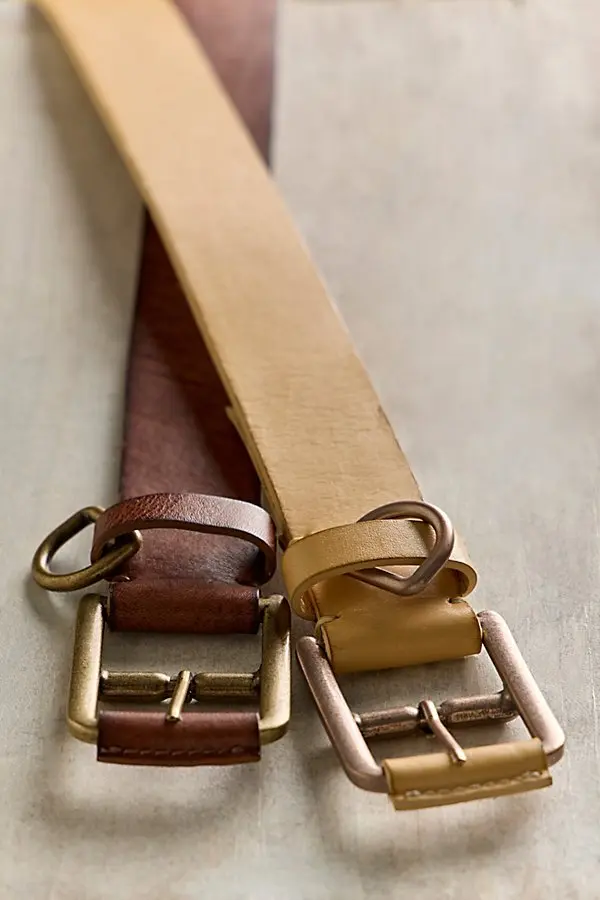 Free People We The Free Brooklyn Leather Belt - Cognac