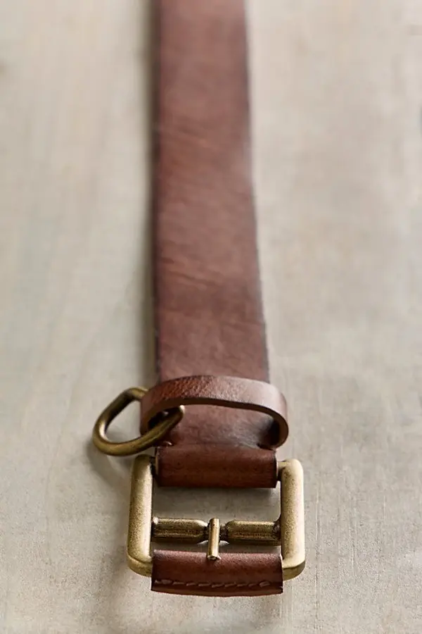 Free People We The Free Brooklyn Leather Belt - Cognac
