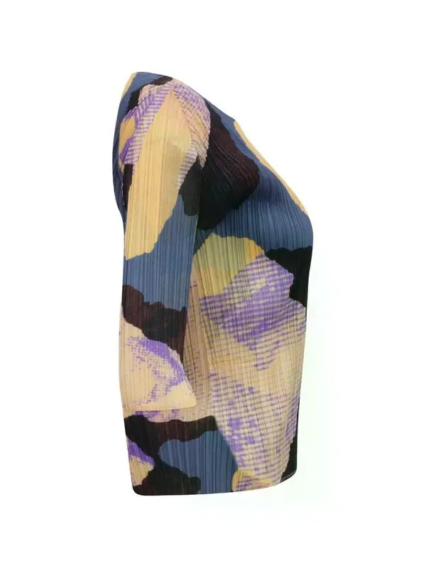 Issey Miyake Meteorite Printed Pleated Blouse