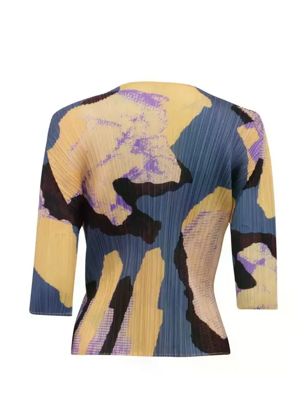 Issey Miyake Meteorite Printed Pleated Blouse