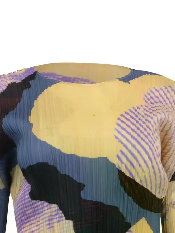 Issey Miyake Meteorite Printed Pleated Blouse