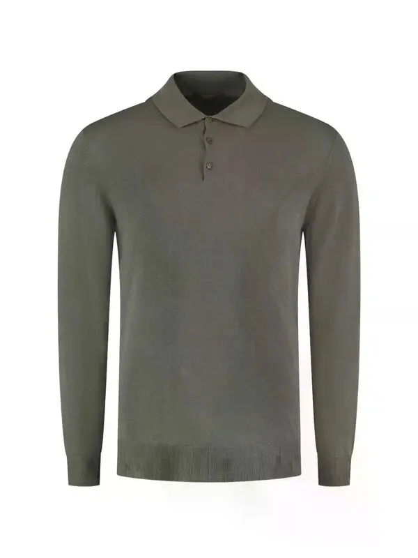 ZANONE Buttoned Polo Shirt - Green