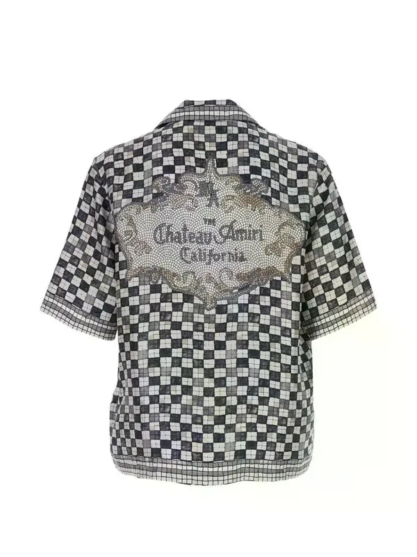 Amiri Checked Short-sleeve Shirt - Black