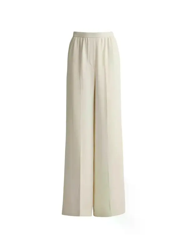 St. John Wide-leg Crepe Trousers - Neutrals