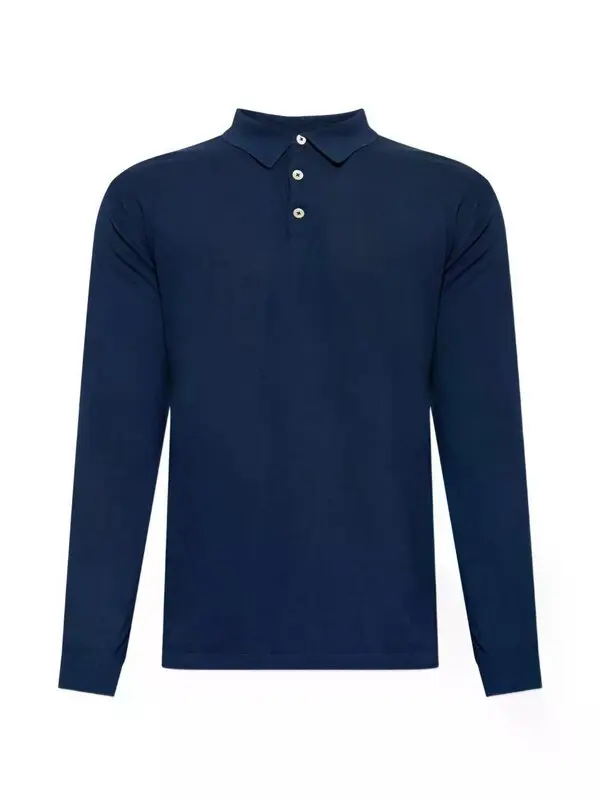 Eleventy Buttoned Long-sleeved Polo Shirt