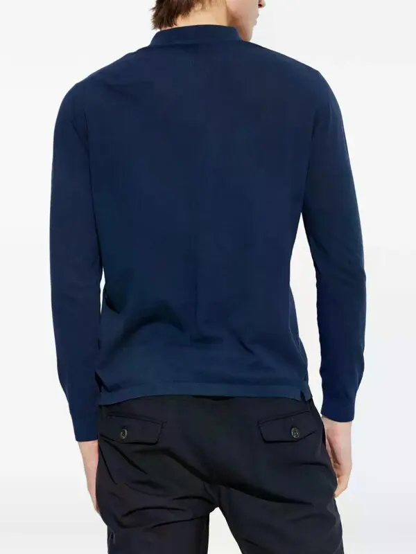 Eleventy Buttoned Long-sleeved Polo Shirt