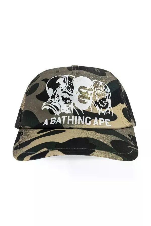 A BATHING APE Camouflage-print Baseball Cap - Green