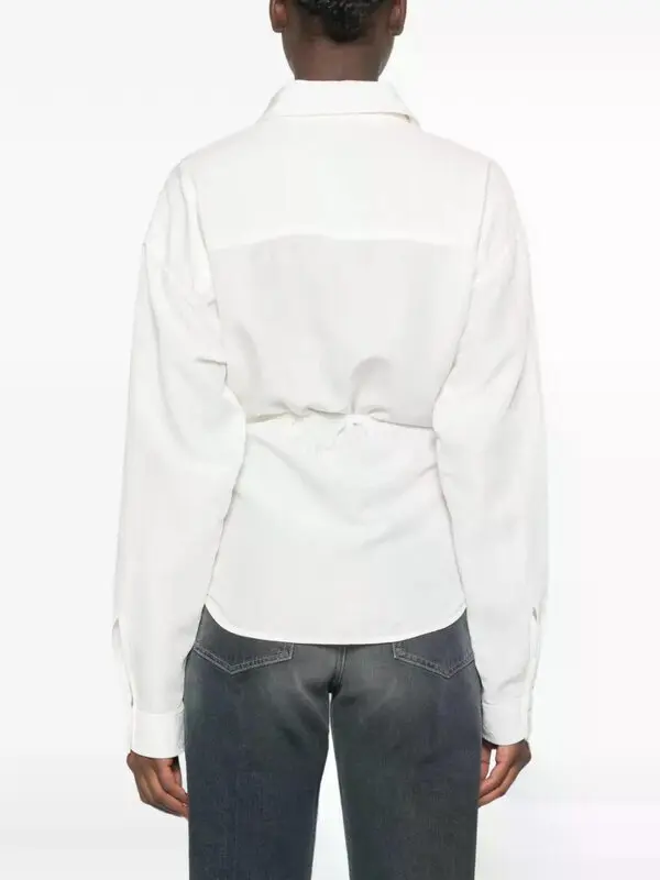 DIESEL® Wrap Shirt With Long Sleeves - White