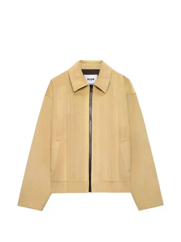 MSGM Zip-up Corduroy Shirt Jacket
