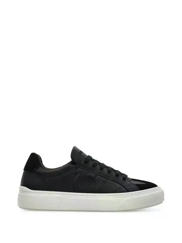 FERRAGAMO Texturized Low-cut Sneakers - Black