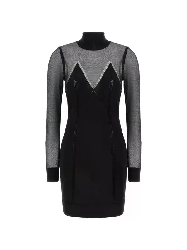 Elisabetta Franchi High-neck Mini Dress - Black