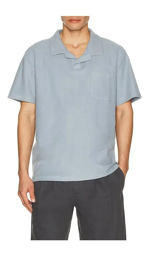 RHYTHM Vintage Terry Polo In . Also - Blue